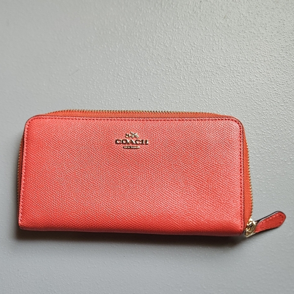 Coach | Bags | Coach Red Zip Wallet | Poshmark